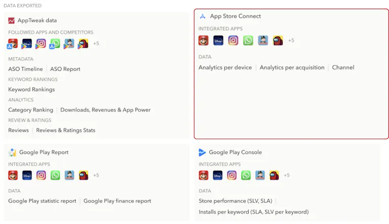No-code solution to export App Store & Google Play data